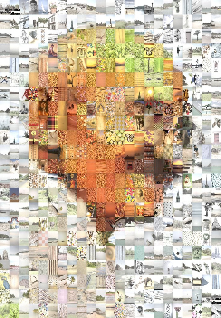 Beautiful collage portraits of some famous people